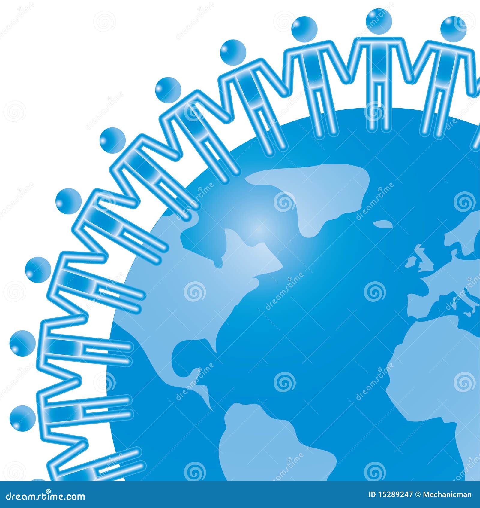 19. Global Team Concept in Blue Stock Vector - Illustration of attached ...
