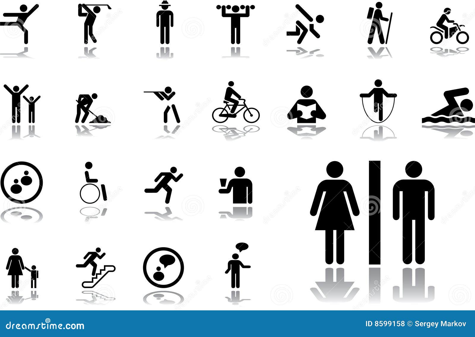 19. Pictographes des gens illustration de vecteur. Illustration du ...