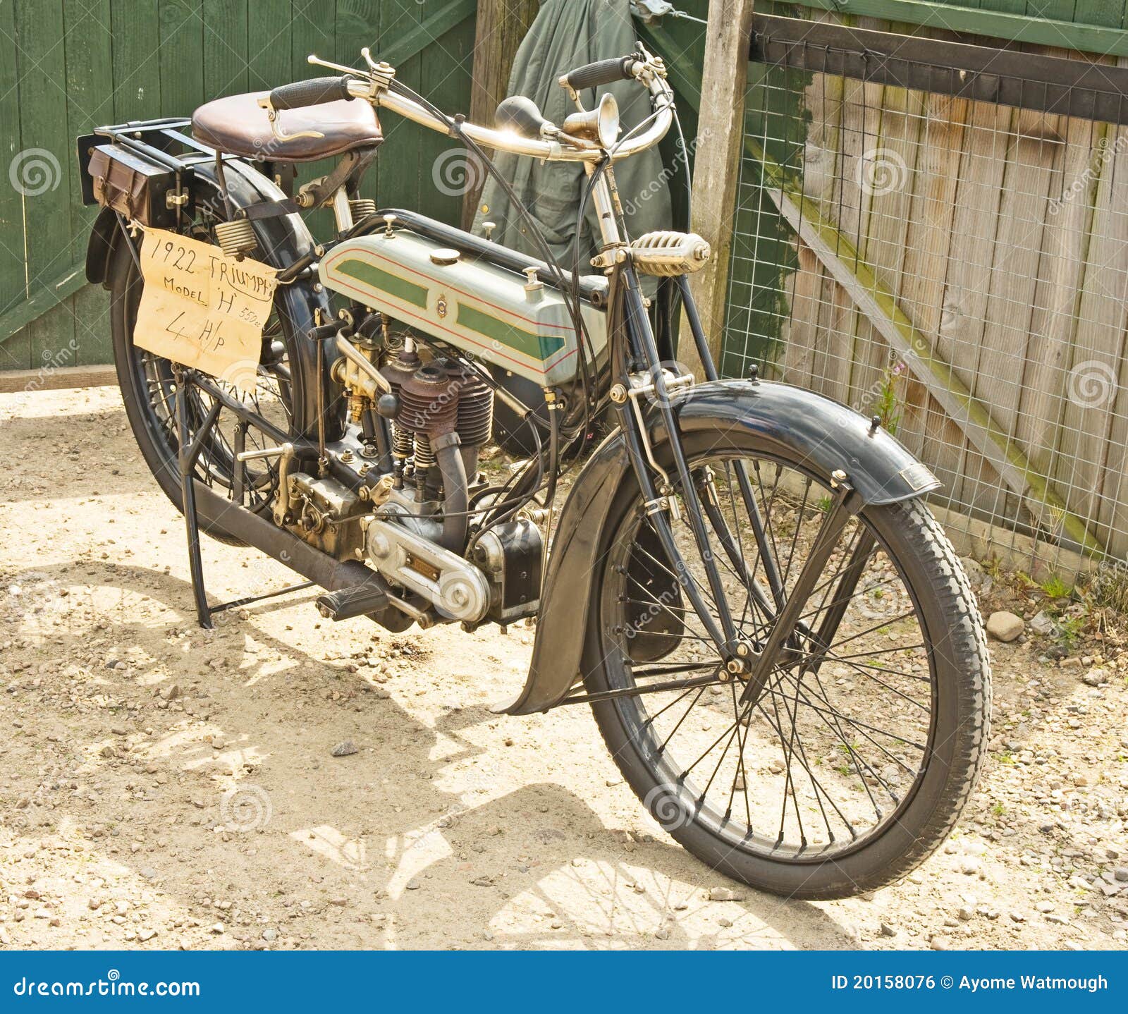 1922 Vintage Triumph Motor Bike. Editorial Photo - Image of early ...