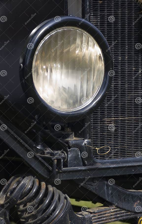1923 Model T Ford Headlight Stock Image - Image of automobile, close ...