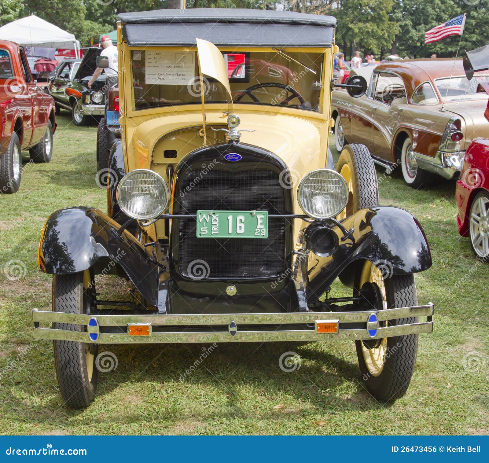 1929 Yellow Ford Model a Front View Editorial Photo - Image of ...
