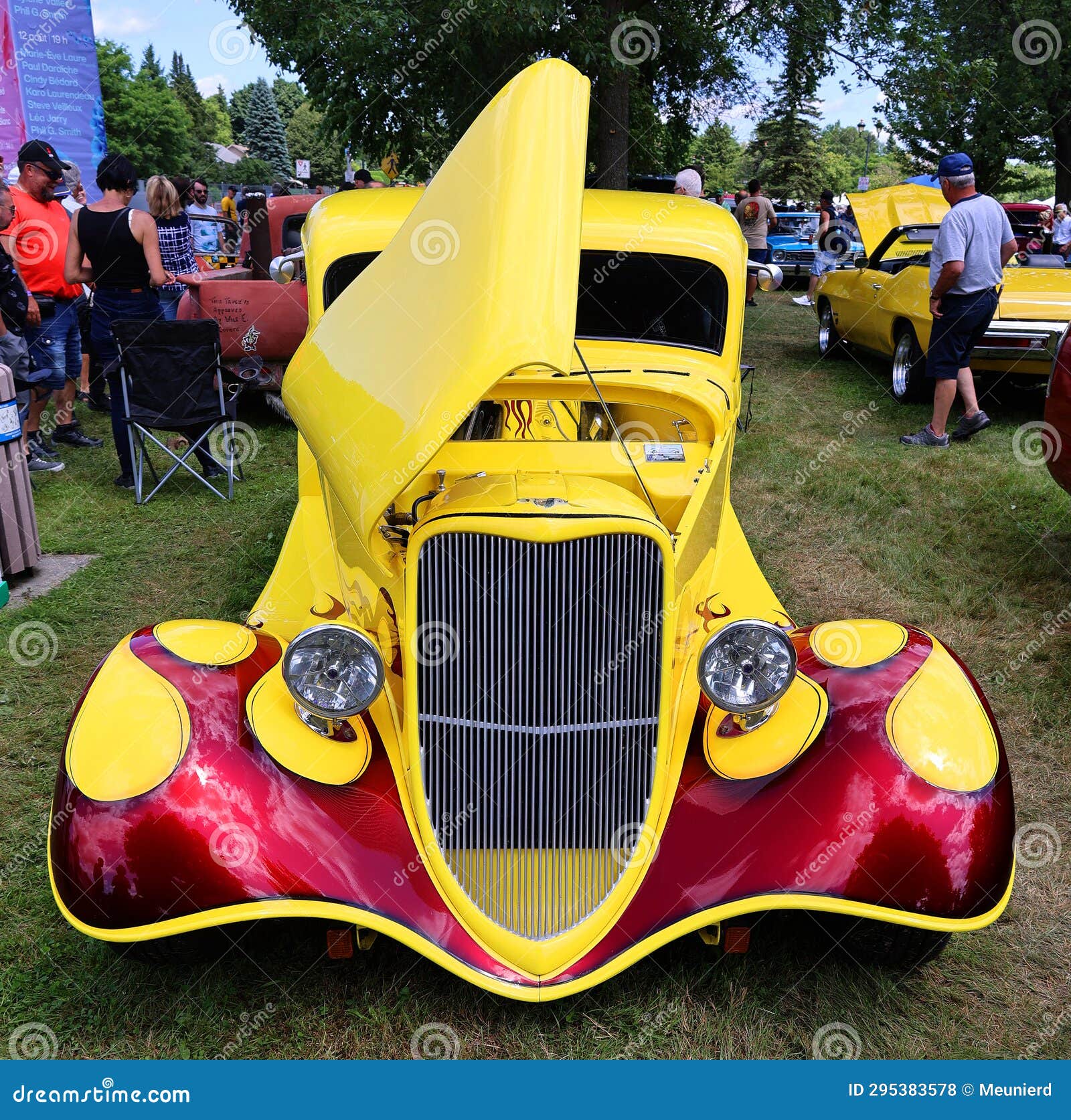 1933-34 Ford Coupe Hot Rod with Custom Painted Flames, Editorial Stock ...