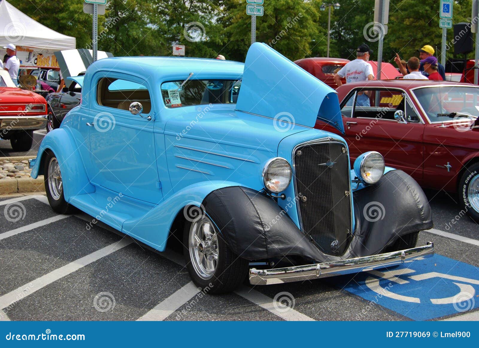 1936 Blue Classic Chevrolet Editorial Stock Image - Image of bumper ...