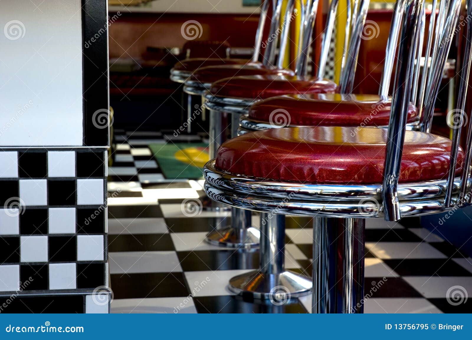 1950 s Diner stock image. Image of checker, retro, diner - 13756795