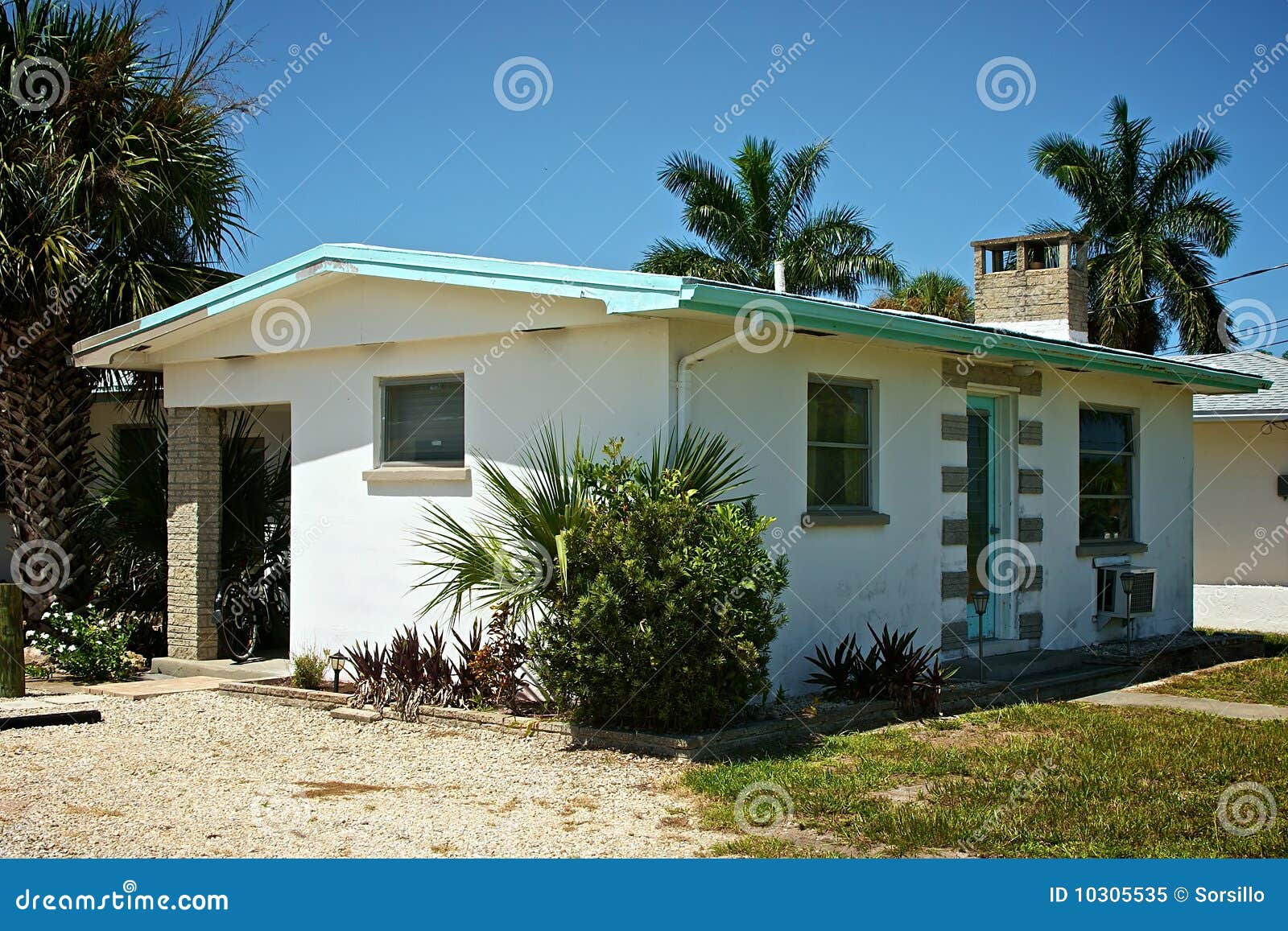 1950s Florida Home Royalty Free Stock Photo - Image: 10305535