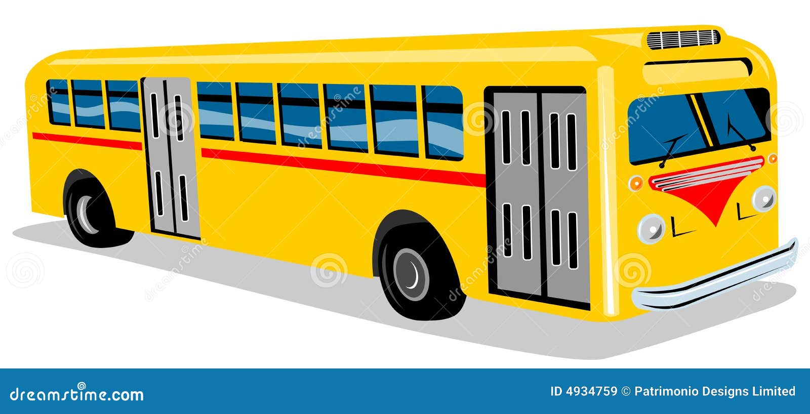 1950s style coach bus stock vector. Illustration of vector - 4934759