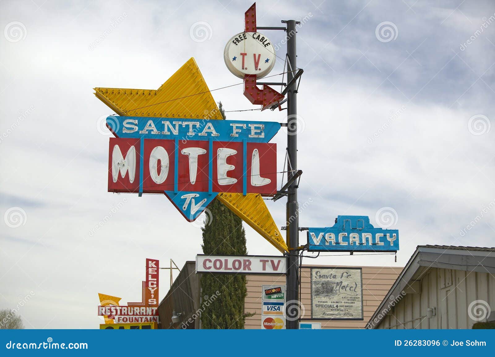 A 1950s style neon sign editorial photo. Image of america - 26283096