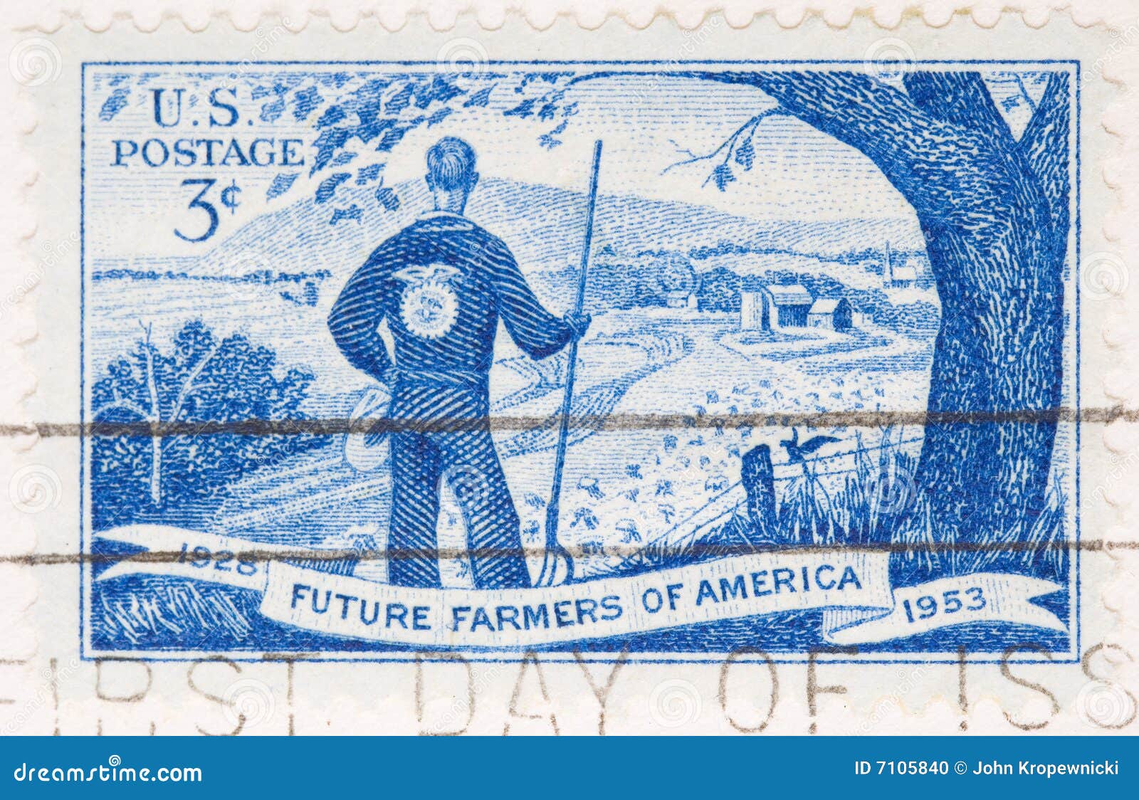 1953 Stamp Future Farmers of American Editorial Image - Image of ...