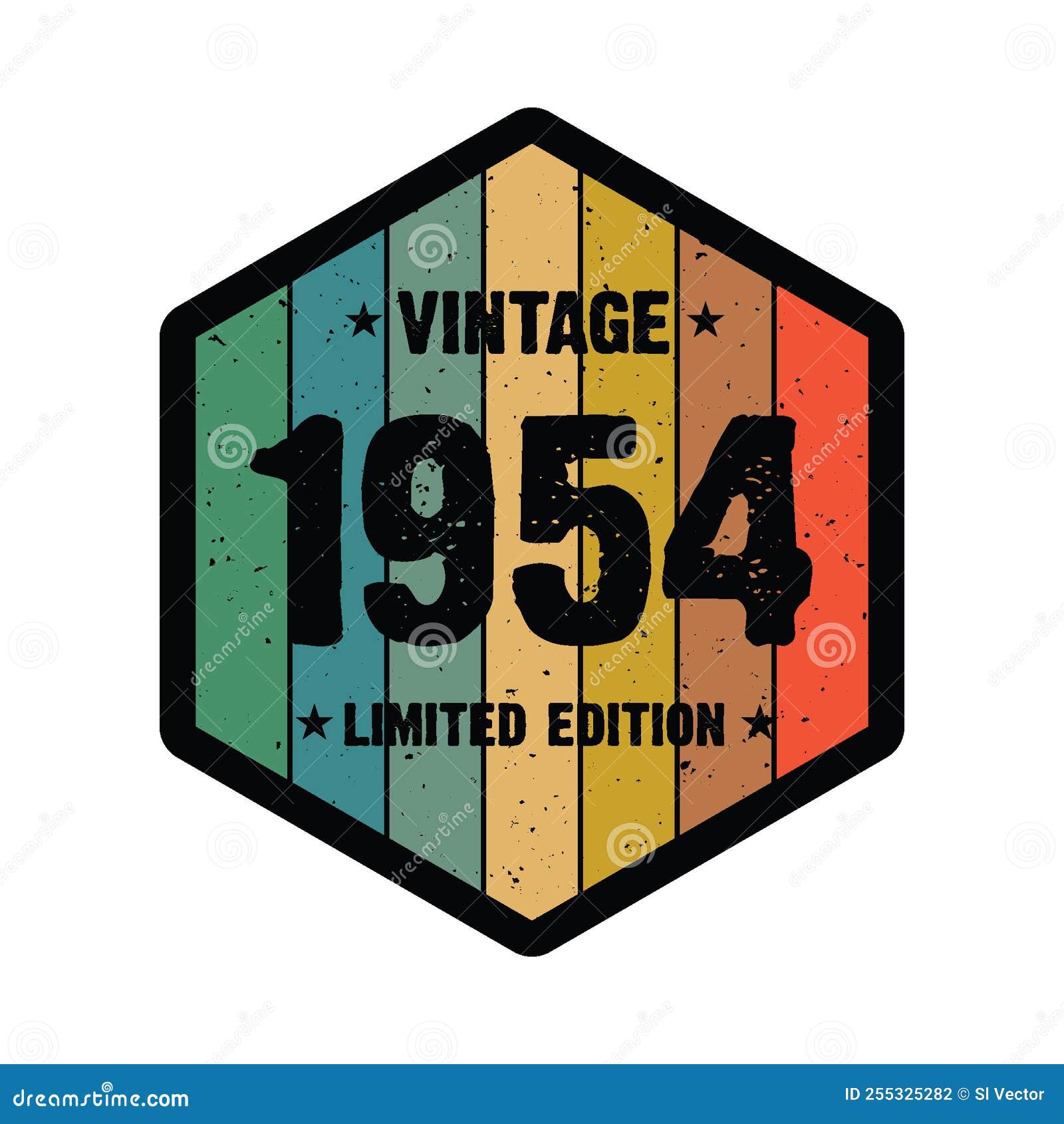 1954 Vintage T Shirt Design Vector Vintage Design Stock Vector