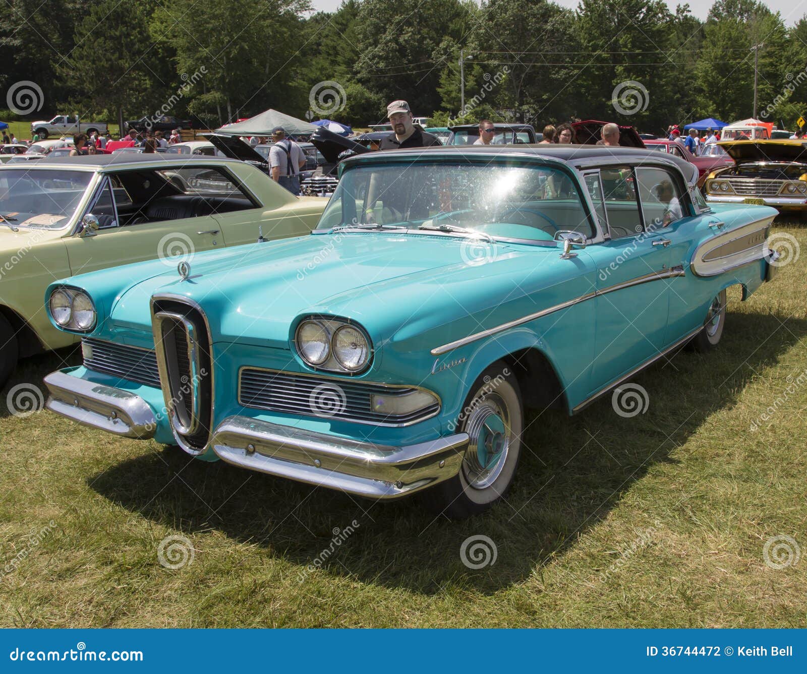 1958 Blue Edsel Citation editorial photography. Image of annual - 36744472