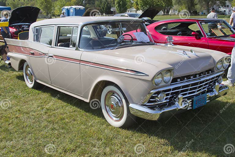 1959 Pink Rambler editorial photography. Image of 1959 - 27687082