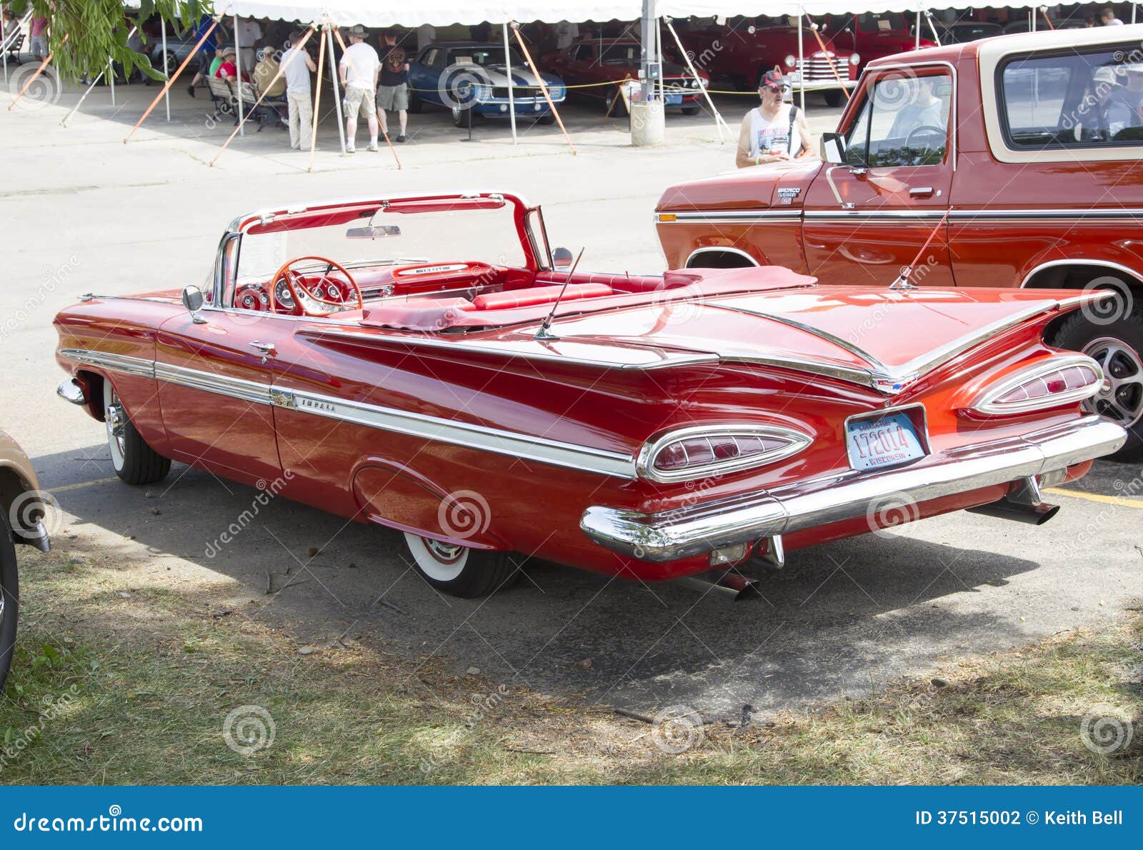 1959 Red Chevy Impala Convertible Editorial Photography - Image of ...