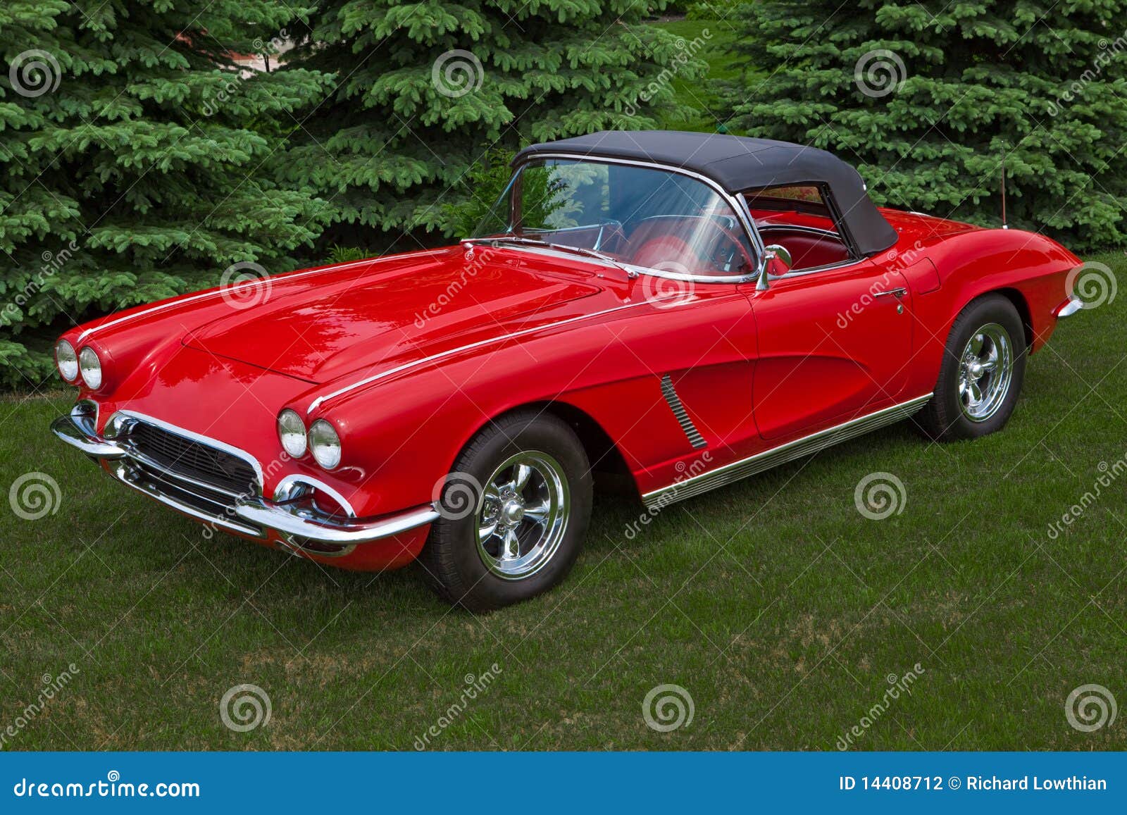 1962 Red Corvette Convertible Stock Photo - Image of bumper, horsepower ...