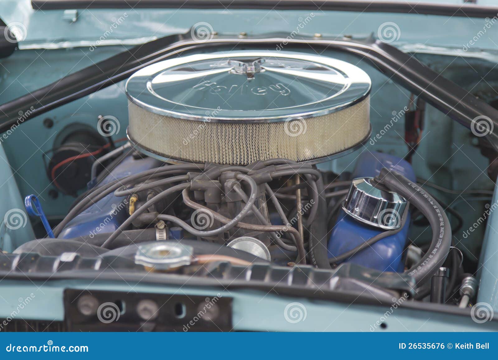 1967 Aqua Ford Mustang Engine Editorial Photo - Image of show, 1967: ...