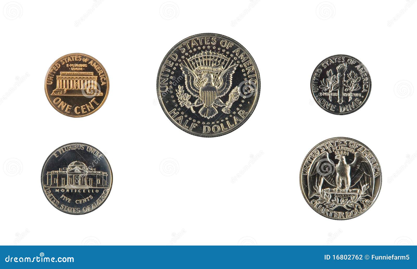 1971 US Coin Proof Set Back Side Stock Photo - Image of american, back ...