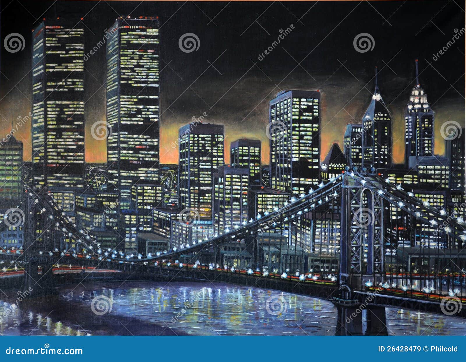 1986 Manhattan painting stock image. Image of hand, disasters - 26428479