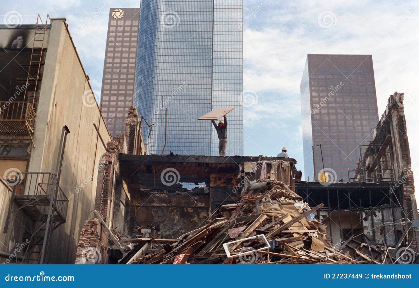 1988 Downtown Los Angeles Demolition Editorial Stock Image - Image of ...