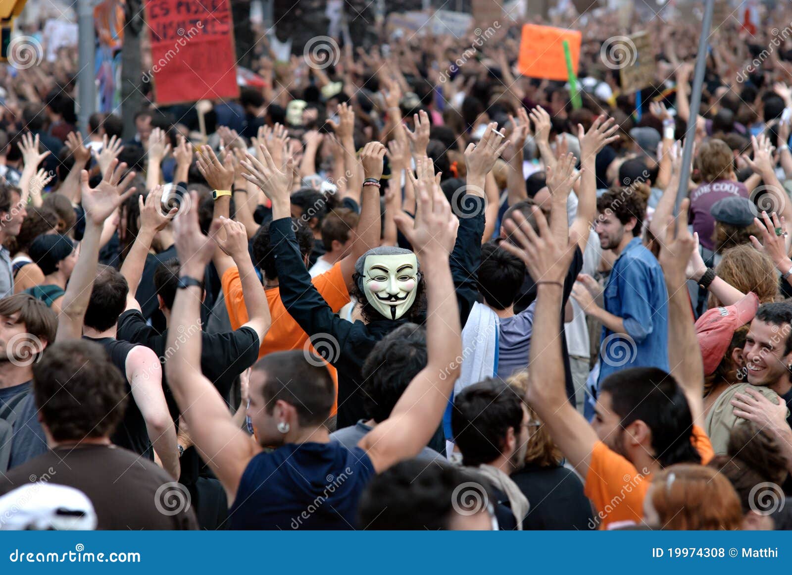 19J - Demonstration in Barcelona, Spain Editorial Stock Photo - Image ...