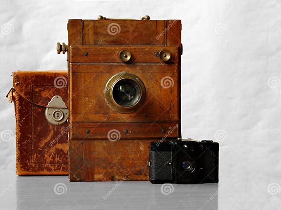19th Century Camera and Compact Stock Photo - Image of camera, back ...