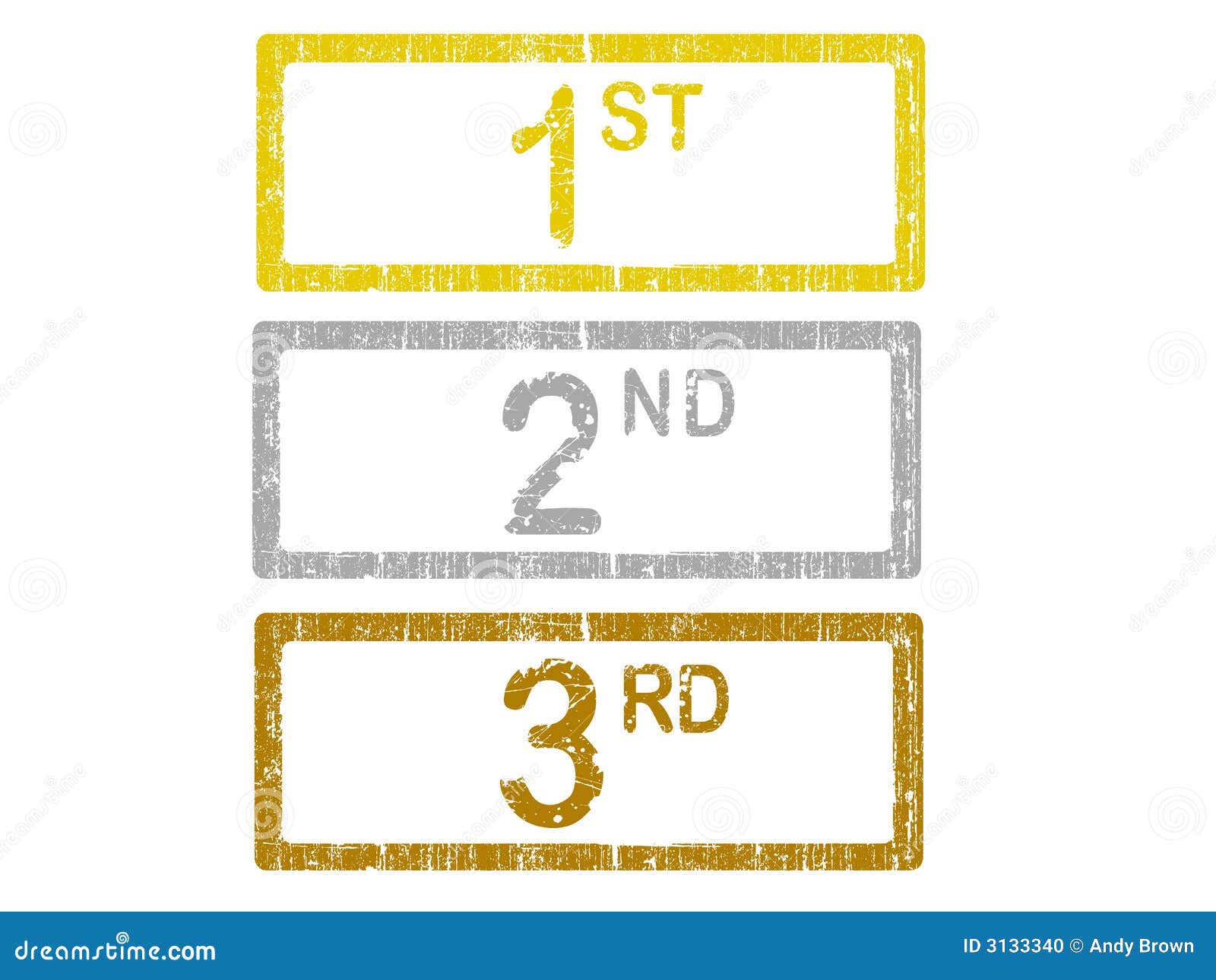 1r 2do y 3ro ilustración del vector. Ilustración de salpicar - 3133340