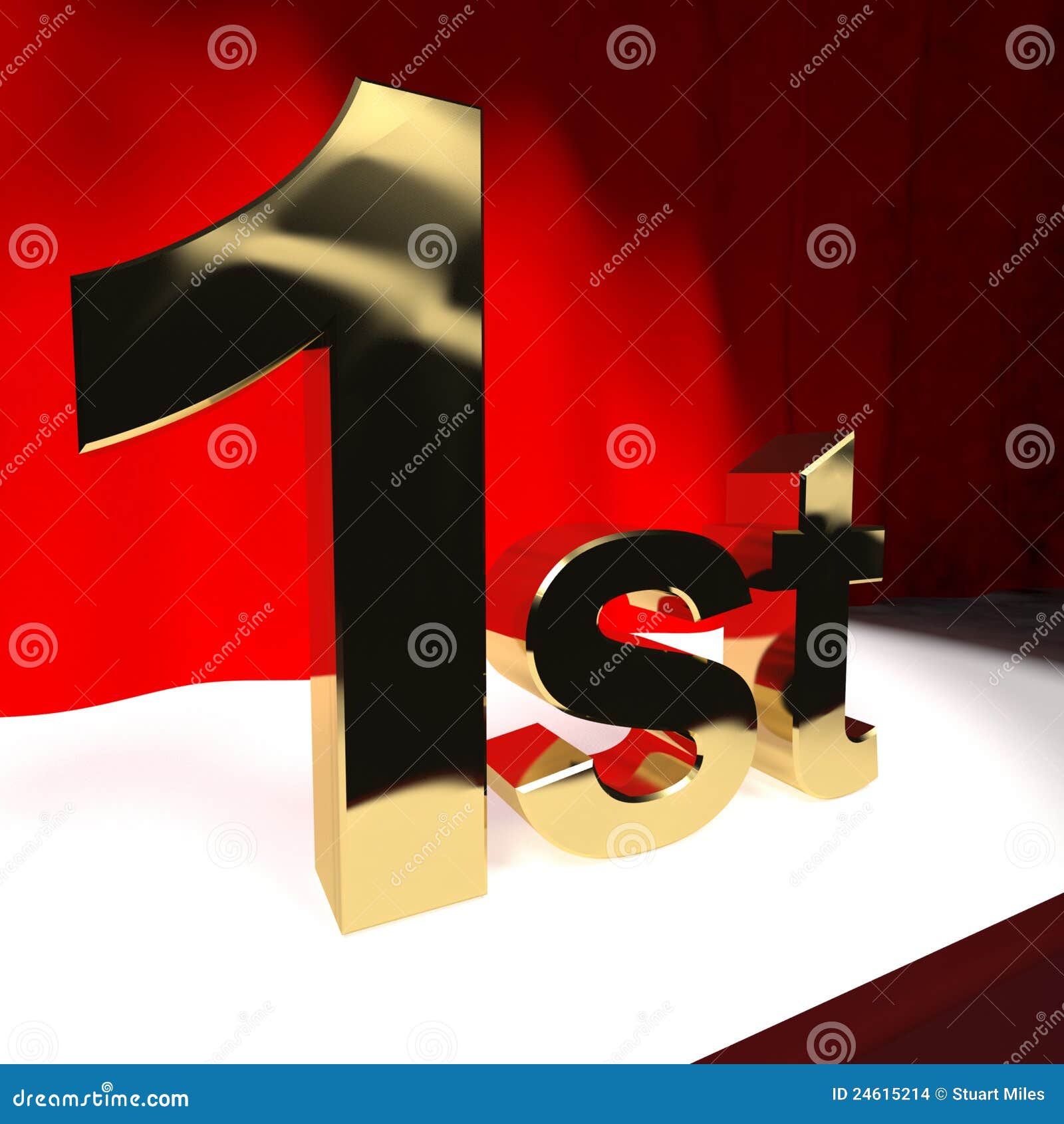 1st Place Word on Stage stock illustration. Illustration of victorious ...