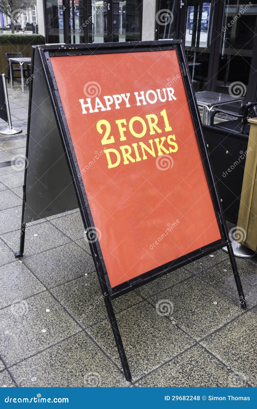 2 for 1 Drinks stock photo. Image of hour, drink, board - 29682248