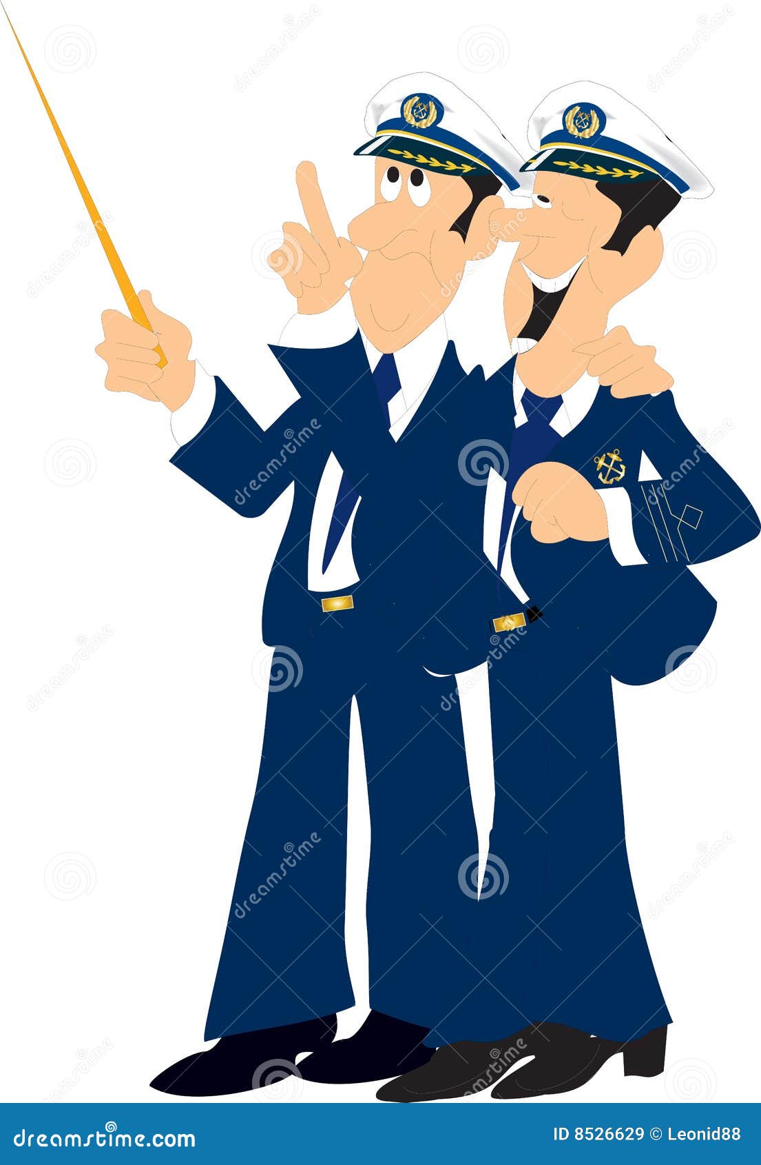2 captains stock illustration. Illustration of seaman - 8526629