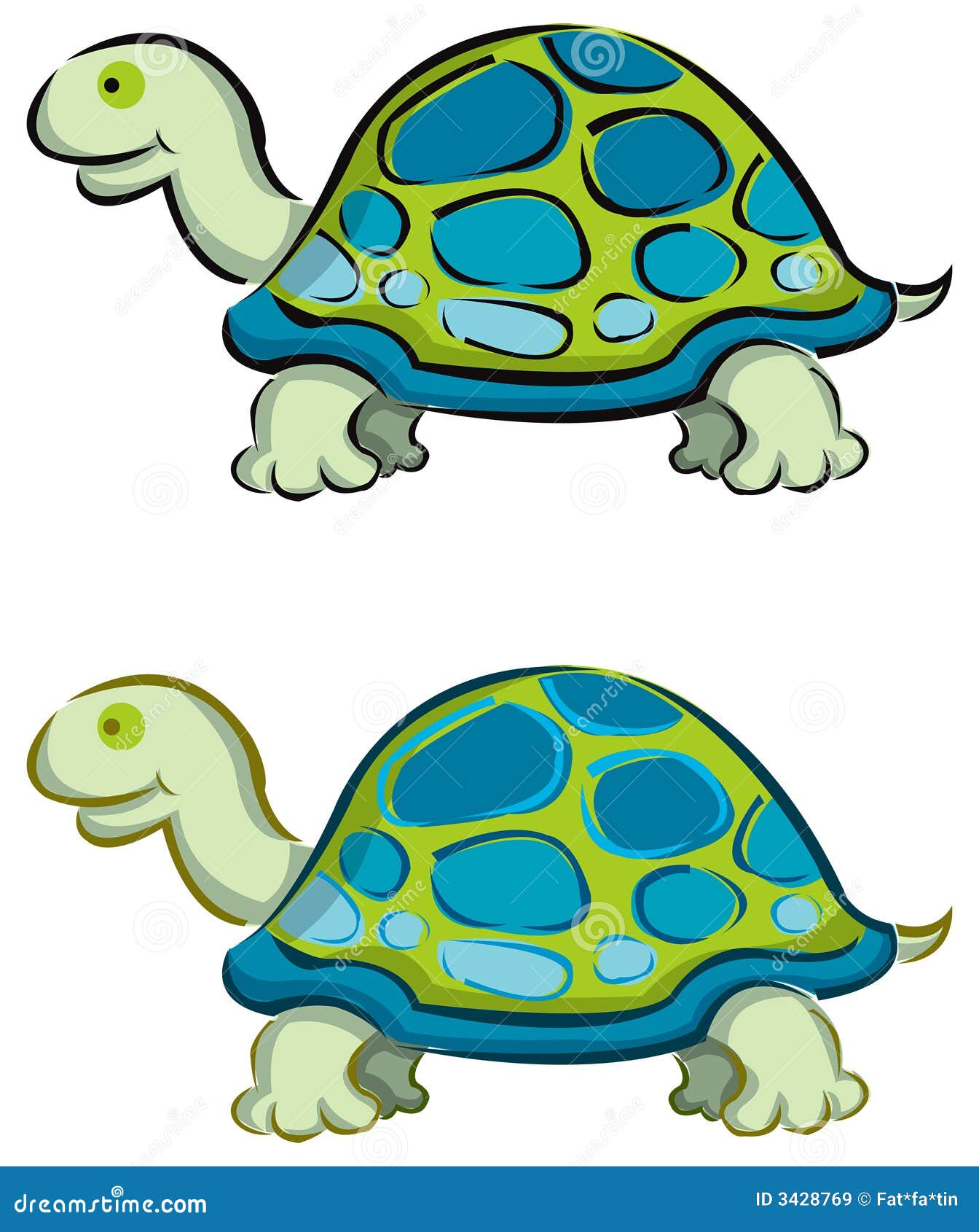 2 cartoon tortoise stock vector. Illustration of kindergarten - 3428769
