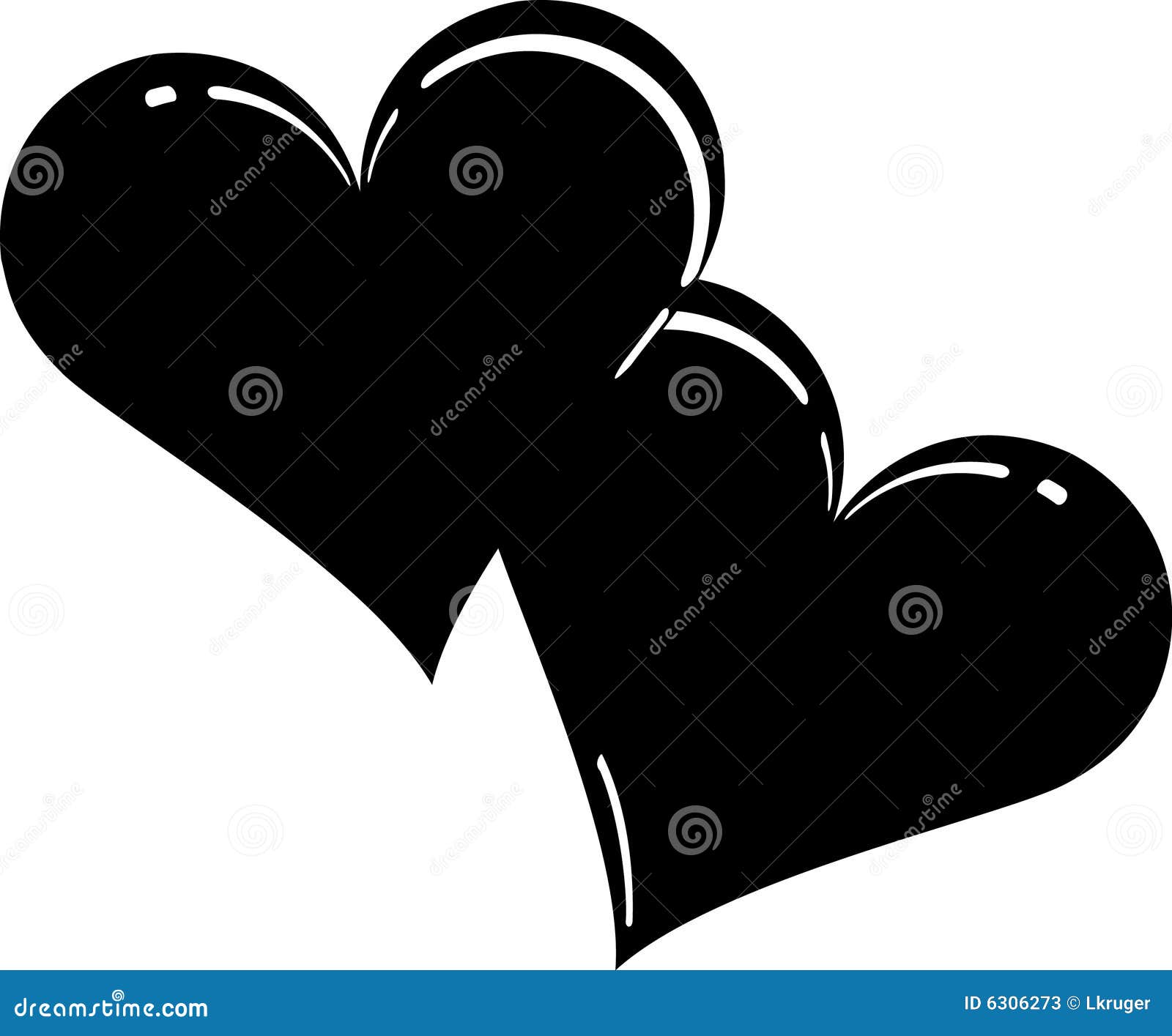 2 corazones stock de ilustración. Ilustración de corazones - 6306273