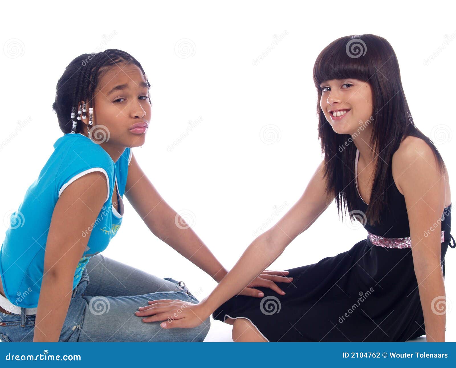 2 cute girls posing stock photo. Image of caucasian, cute - 2104762