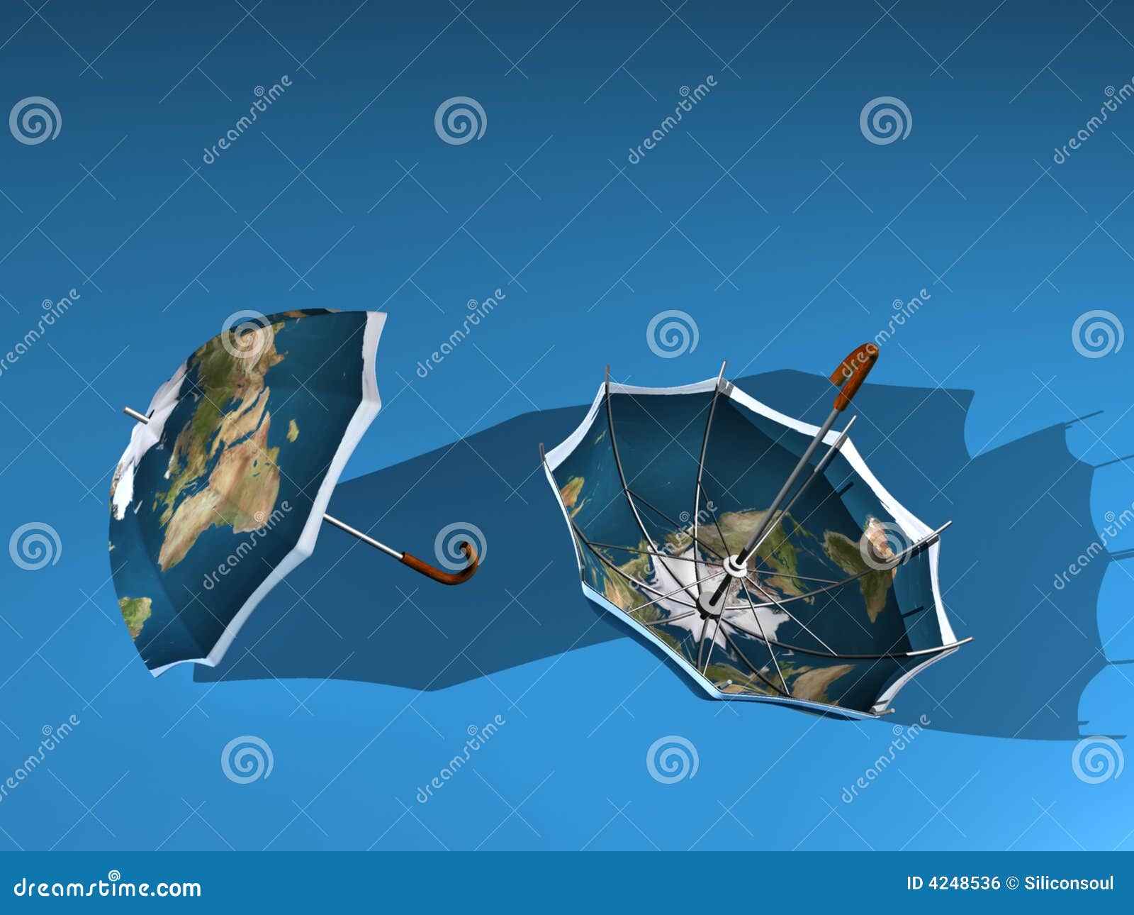 2 Earth umbrella stock illustration. Illustration of country - 4248536
