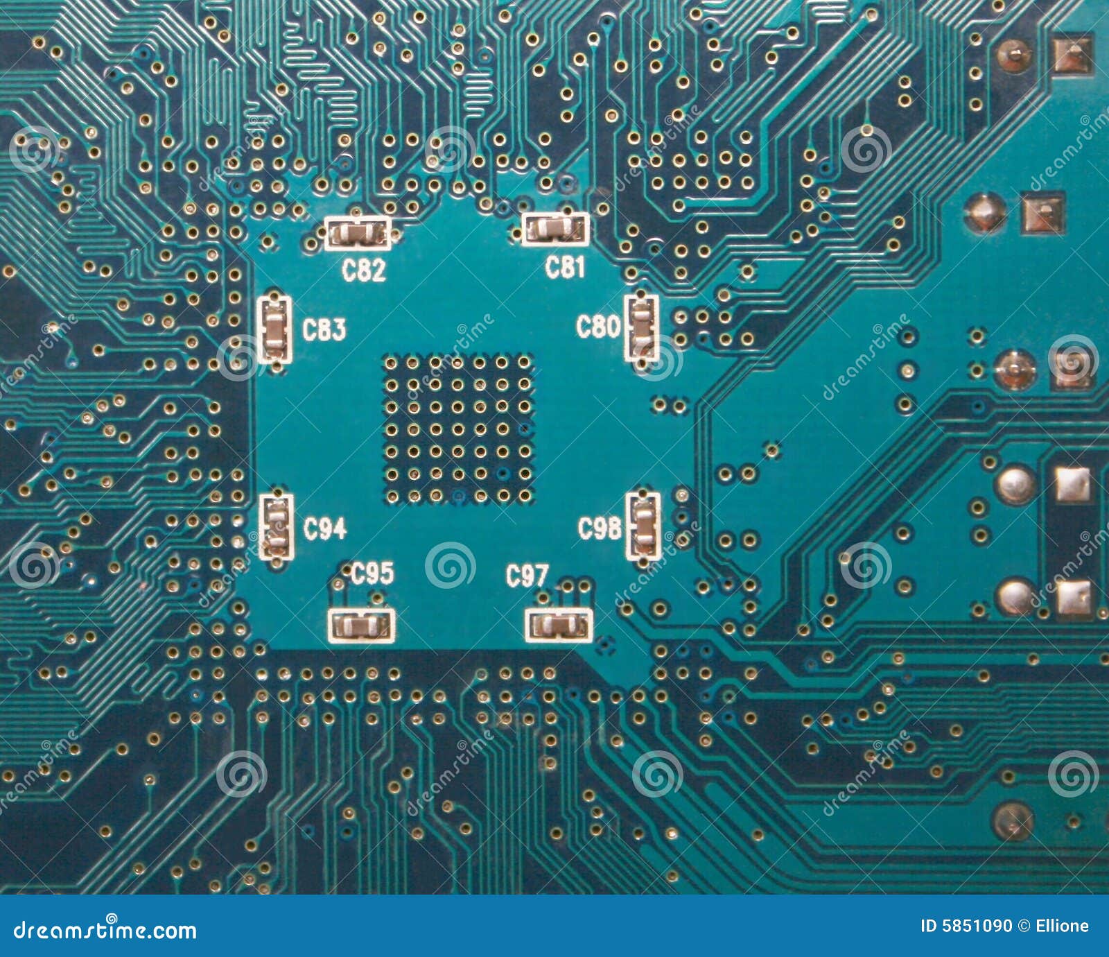 2, Electronic Circuit Close-up. Stock Photo - Image of back, abstract ...