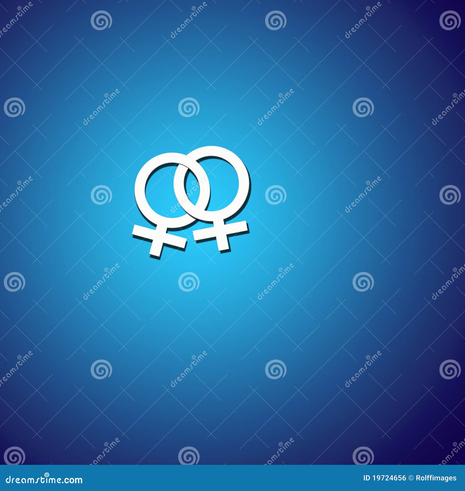2 Female Symbols stock illustration. Illustration of girlfriend - 19724656