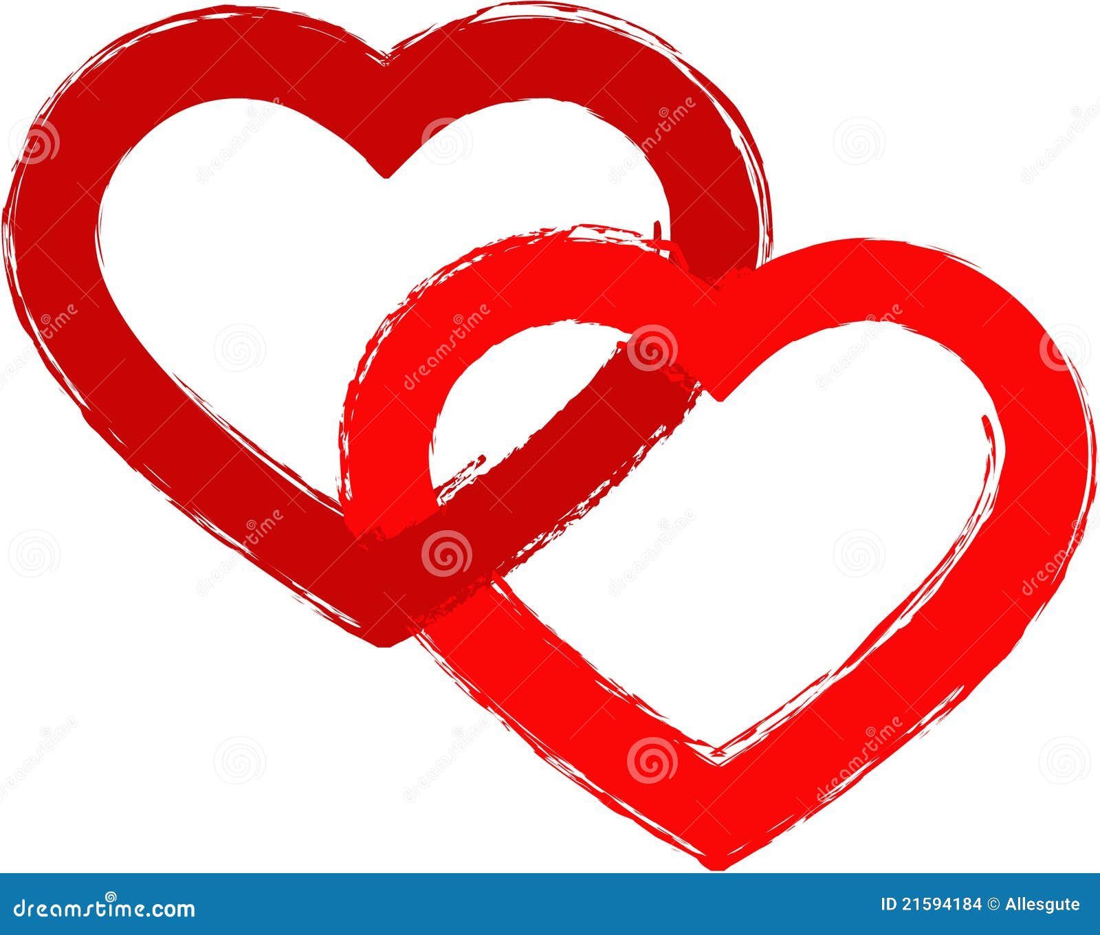 2 harten 1 Liefde vector illustratie. Illustration of liefde - 21594184