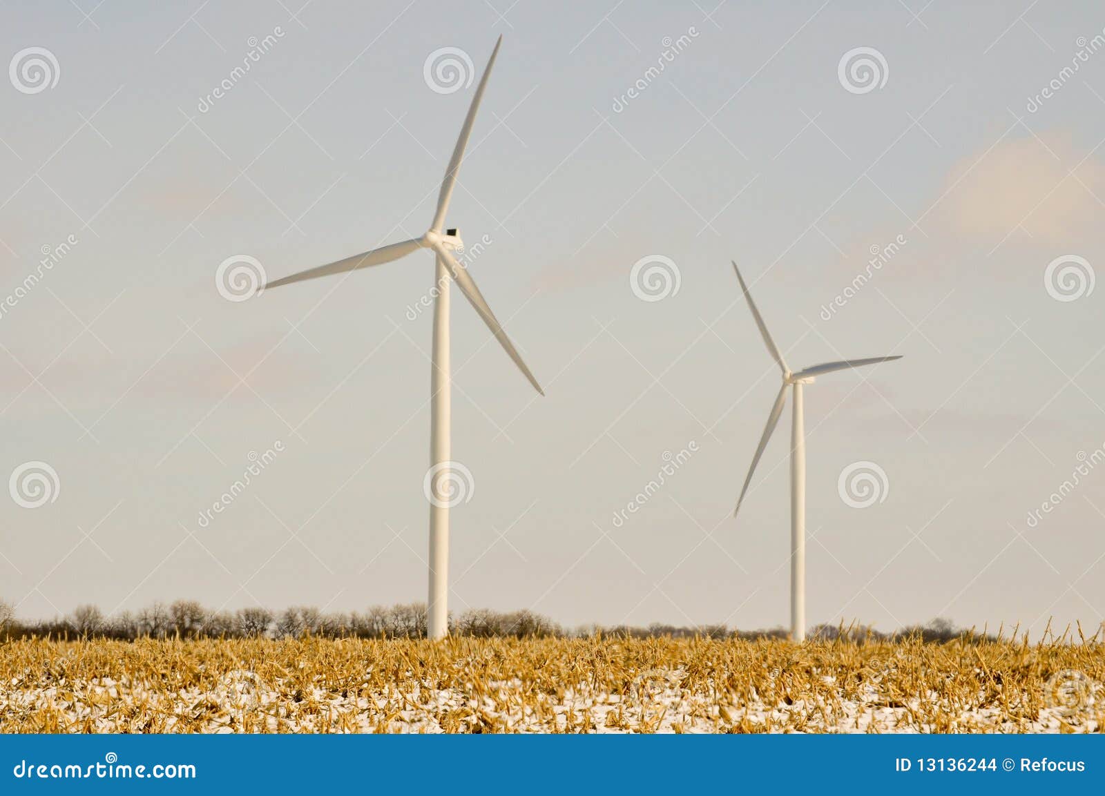 2 Indiana Wind Turbines stock photo. Image of renewable - 13136244