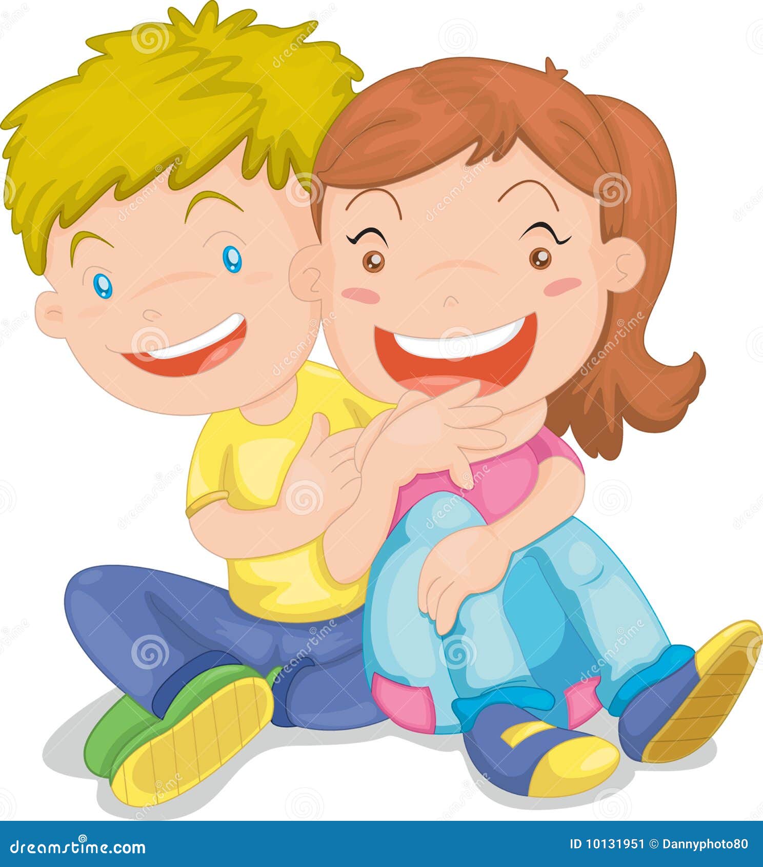 2 kids stock vector. Illustration of woman, colourful - 10131951