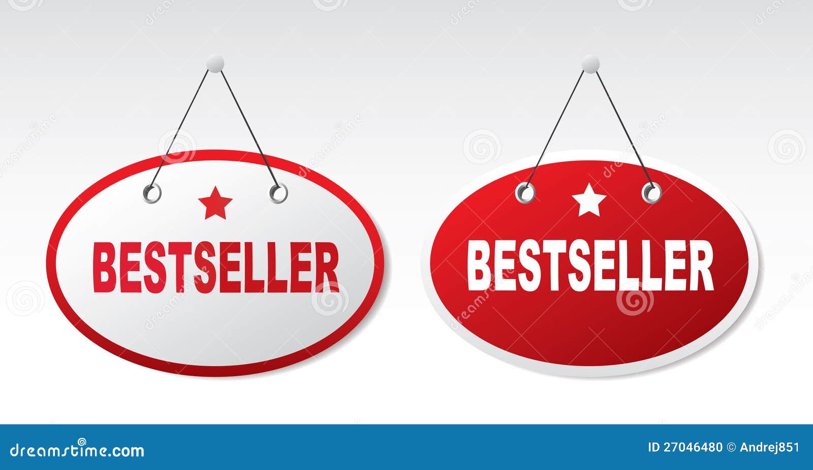 2 Panels with Text - Best Seller. Stock Illustration - Illustration of ...