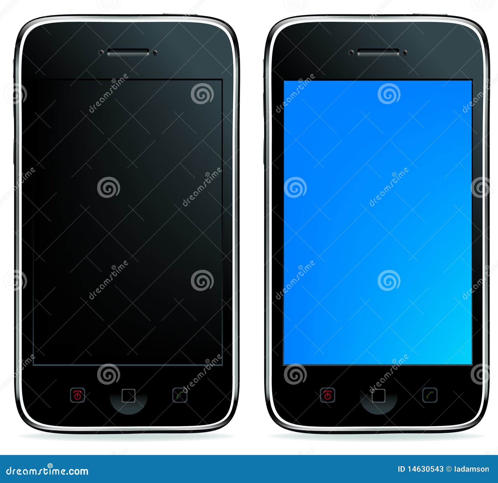 2 Phones or IPhones. Vector Stock Vector - Illustration of portable ...