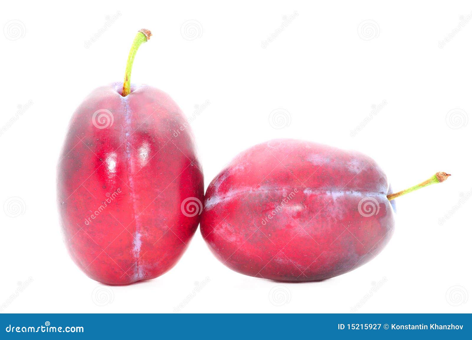 2 Plums Isolated Over White Stock Image - Image of lifestyle, ripe ...