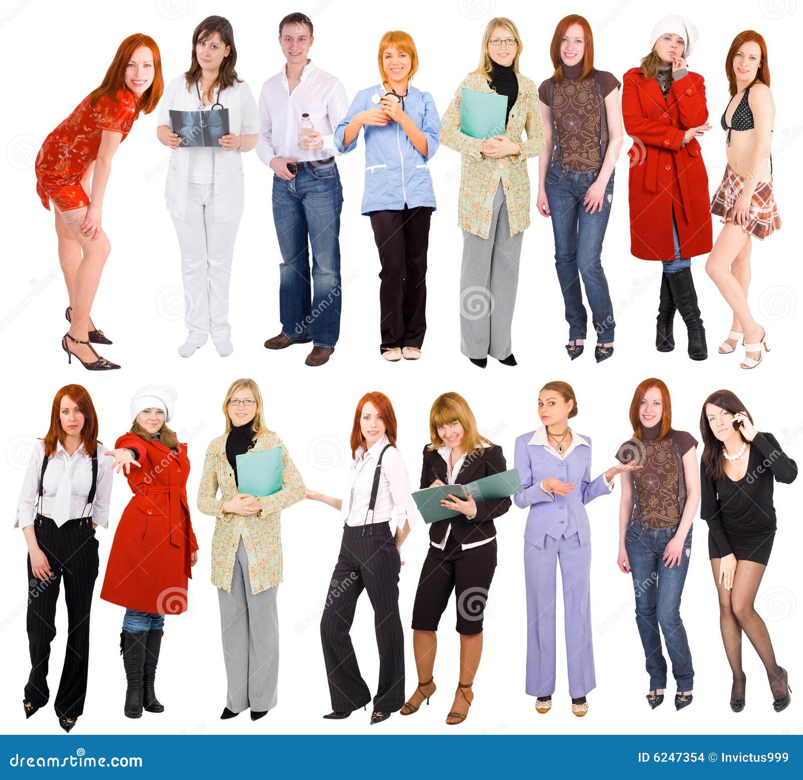 2 Rows Of People Stock Images - Image: 6247354