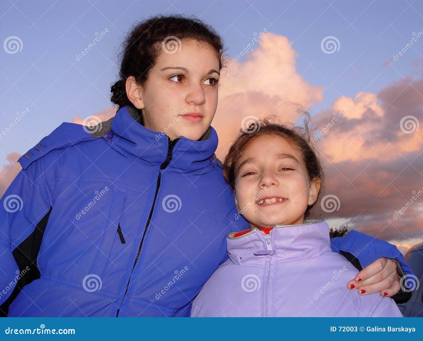 2 sisters stock image. Image of family, faces, life, dark - 72003