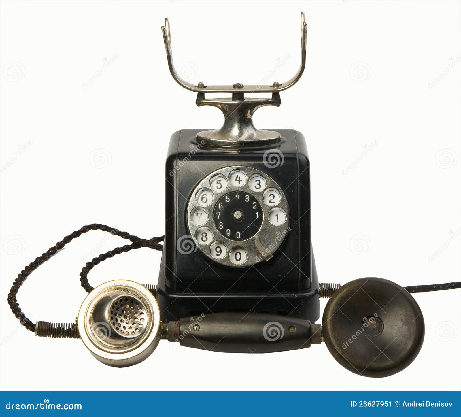 2 stary telefon obraz stock. Obraz złożonej z drut, odosobniony - 23627951