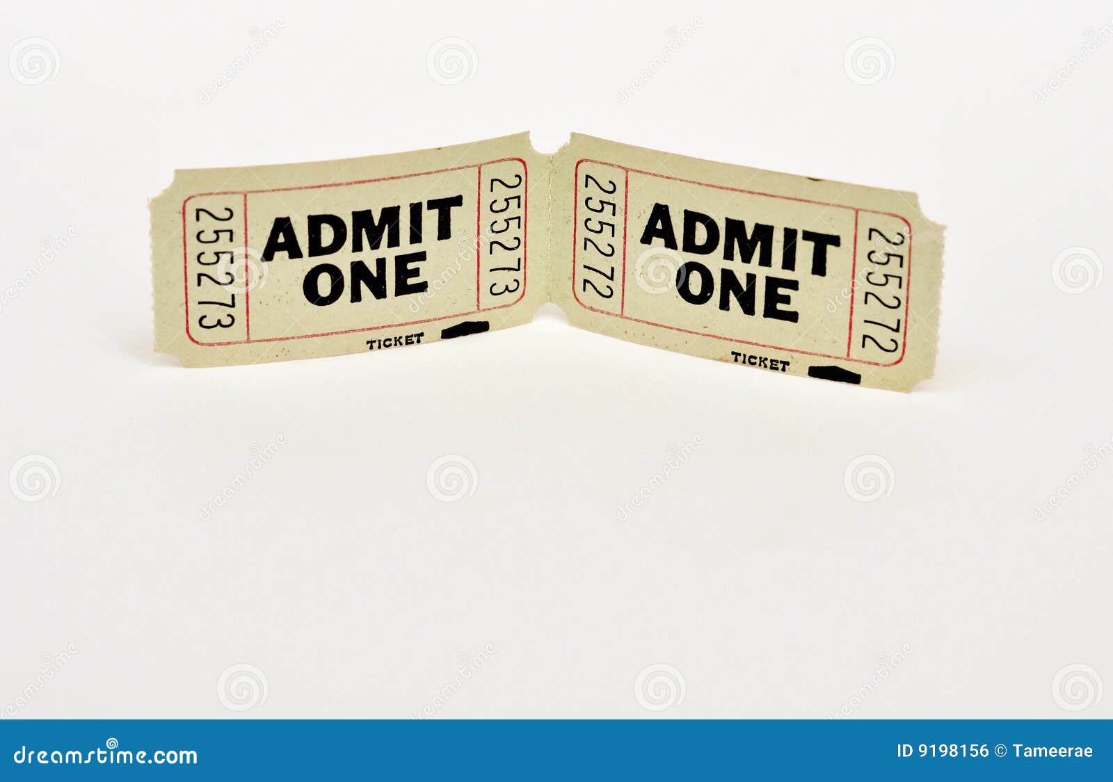 2 tickets for 1 stock photo. Image of admission, perforation - 9198156