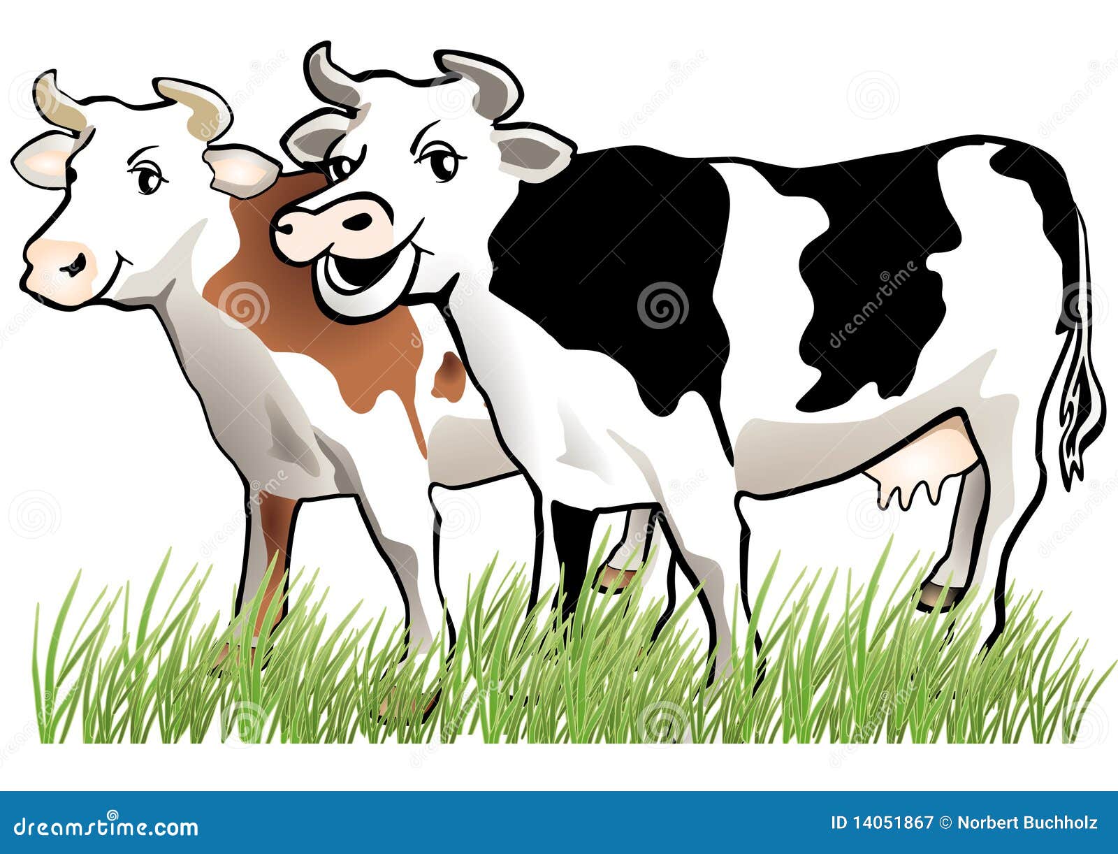 2 vacas felices ilustración del vector. Ilustración de agricultura ...