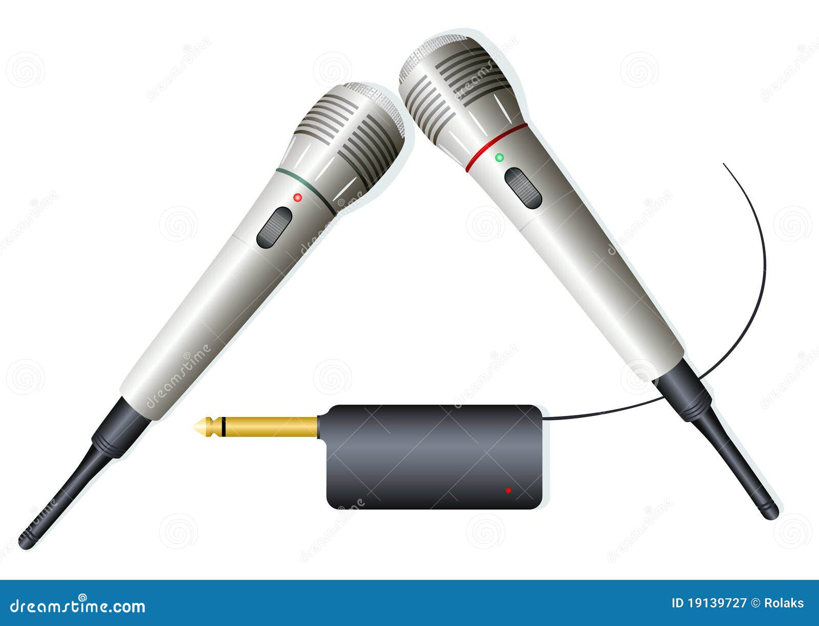 2 wireless microphones stock vector. Illustration of technology - 19139727