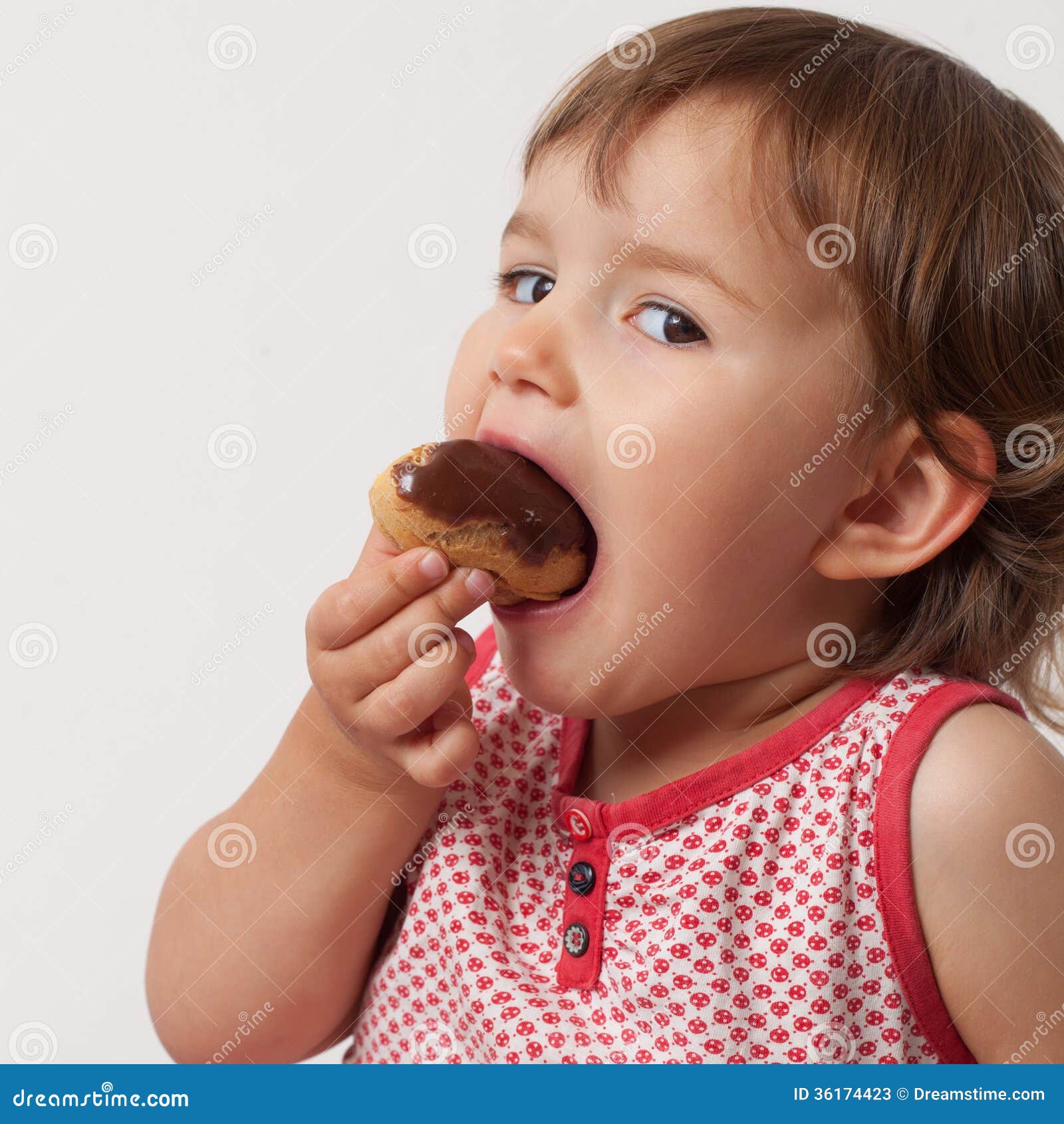2 Year-old Baby Eating Sweets with Gluttony Stock Image - Image of ...