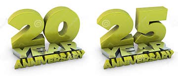 20 and 25 year anniversary stock illustration. Illustration of festive ...