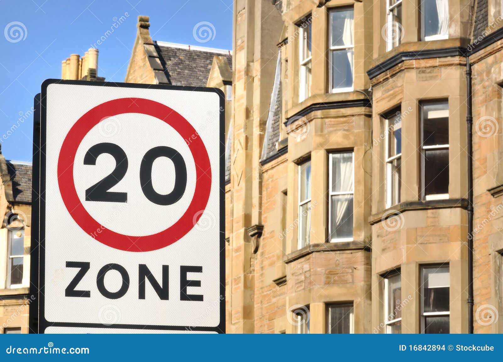 20 Mph Residential Zone stock photo. Image of flat, scotland - 16842894