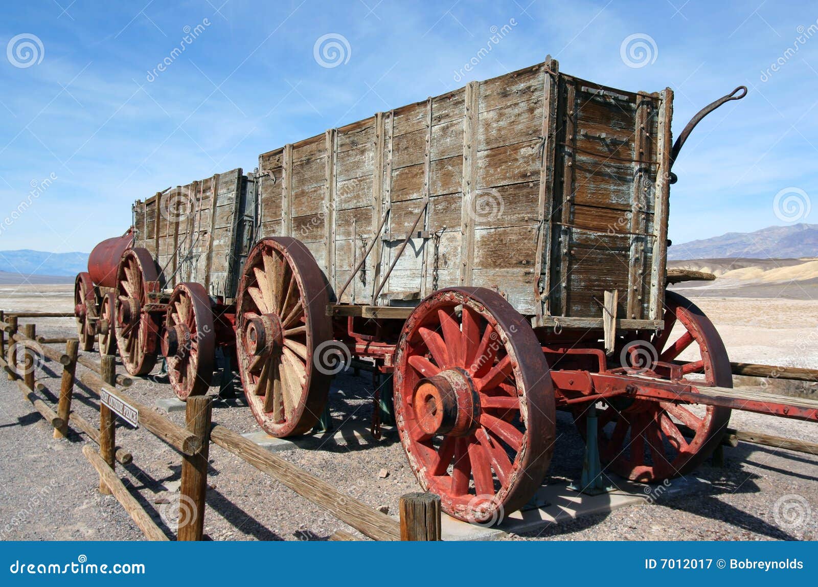 A 20 Mule Team Borax Wagon Train At Harmony Borax Works In Death Valley ...