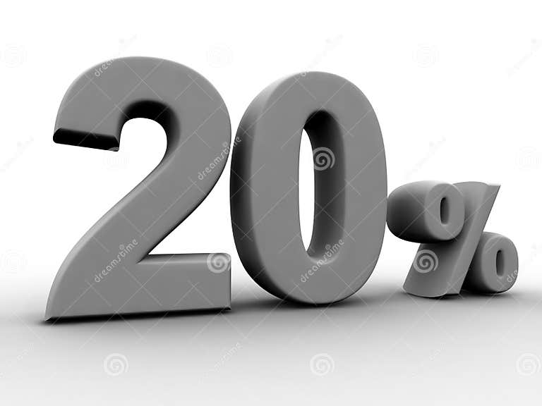 20 Percent stock illustration. Illustration of financial - 2464965